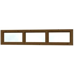Skan Holz Fenster &raquo;Oberlicht&laquo; 147 x 30 cm braun Glas, Massivholz
