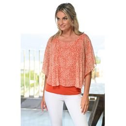 Bleu d'Azur Bluse "Terracotta" in Orange - 88% | Gr&ouml;&szlig;e 48/50 | Damen-blusen