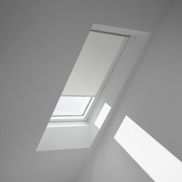 Velux Verdunklungsrollo &raquo;DKL MK04 1025SWL&laquo; verdunkelnd Verdunkelung ohne Bohren in F&uuml;hrungsschienen wei&szlig;e F&uuml;hrungsschienen & Griffleiste wei&szlig; 