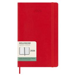 Moleskine Wochenplaner "2026" in Rot - (B)13 x (H)21 cm - 14% | Buero-schulbedarf