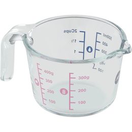 Emsa Messbecher &raquo;Prep&Bake&laquo; Glas 1 Stk. tlg. doppelte Skalierung f. feste & fl&uuml;ssige Zutaten, Ausgie&szlig;lippe transparent Glas