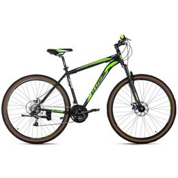 KS-Cycling KS Cycling Mountainbike &raquo;Hardtail 29" Catappa schwarz-gr&uuml;n 21 G&auml;nge&laquo; 21 Gang Kettenschaltung Mountainbike