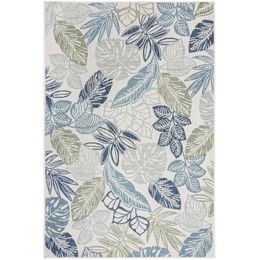 FLAIR RUGS Teppich &raquo;Bella Leaf&laquo; rechteckig 4 mm H&ouml;he Bella Leaf Indoor & Outdoor-Teppich blau Polypropylen