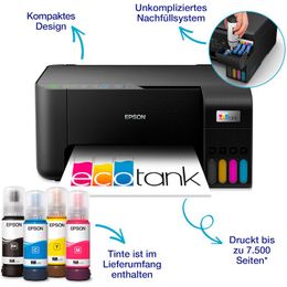Epson Multifunktionsdrucker &raquo;EcoTank ET-2862&laquo; Einfaches, unkompliziertes Tintentanksystem zum Nachf&uuml;llen schwarz spart bis zu 90% Tintenkosten