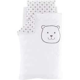 Tr&auml;umeland Babybettw&auml;sche 2 Stk. grau Jersey, Obermaterial: 100% Baumwolle