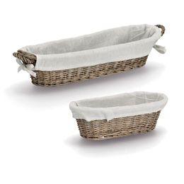 zeller Brotkorb &raquo;Baguette&laquo; Set, 2 Stk. tlg. Stylisch im Landhausstil beige