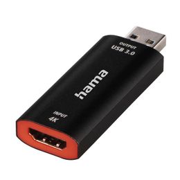 Hama Video-Adapter &raquo;Video-Aufnahme-Stick, USB-Stecker - HDMI -Buchse, 4K Video-Converter&laquo; USB Typ A zu HDMI schwarz Hochwertiges und robustes 