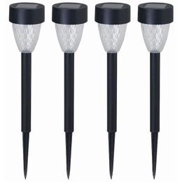 Luxform Gartenleuchte &raquo;Solar-Gartenlampe Montpellier - 4 St&uuml;ck&laquo; LED-Modul 4 Stk. Aus Kunststoff gefertigt schwarz