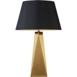 Searchlight Tischleuchte &raquo;Maldon Table Lamp - Gold Metal & Black Shade with Gold Inner&laquo; E27 1 Stk. schwarz