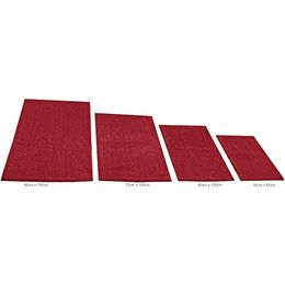 Kinzler Badematte &raquo;Chenille&laquo; H&ouml;he 18 mm rutschhemmend beschichtet fu&szlig;bodenheizungsgeeignet Badteppich, Uni Farben, weich, als rechteckig & halbrund 
