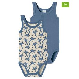 Schiesser 2er-Set: Bodys in Creme/ Blau - 59% | Gr&ouml;&szlig;e 104 | Baby-bodys