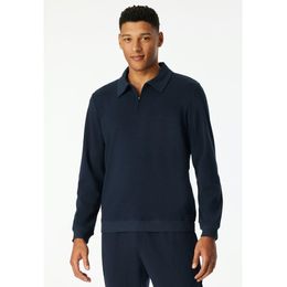 Schiesser Sweatshirt in Dunkelblau - 53% | Gr&ouml;&szlig;e 52 | Herren-plussize