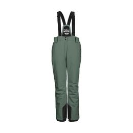 Killtec Damen Skihose &raquo;KSW 249 WMN SKI PNTS&laquo; Wasser- und winddicht, abnehmbare Tr&auml;ger, verstellbare Taille grau 42, Normalgr&ouml;&szlig;en