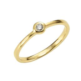 OROLINO Damen Fingerring &raquo;Gold 585 mit Brillant 0,05ct.&laquo; gelb