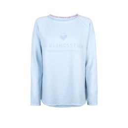 LIEBLINGSST&Uuml;CK Lieblingsst&uuml;ck Damen Sweatshirt &raquo;CathrinaEP&laquo;, mit Logo-Print blau L (40)