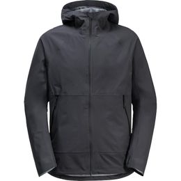 Jack Wolfskin Herren Fahrradjacke &raquo;BIKE COMMUTE MONO JKT M&laquo; mit Kapuze grau XL (54/56)
