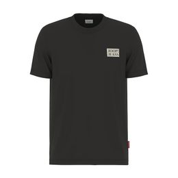 JOOP! Joop Jeans Herren T-Shirt &raquo;Axel&laquo; mit kontrastfarbenen Logodruck schwarz L