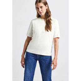 Street One Damen Street One T-Shirt mit Rippdetail wei&szlig; 34