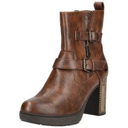 Mustang Shoes Damen High-Heel-Stiefelette &raquo; Stiefelette Lederimitat/Textil&laquo; 38