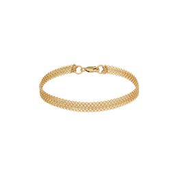 Elli Damen Armband &raquo;Breit Glieder Basic Silber 925&laquo; gold