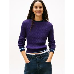 Tommy Jeans Damen Strickpullover &raquo;TJW CABLE ESSENTIAL SWEATER&laquo; mit Zopfmuster L (40)