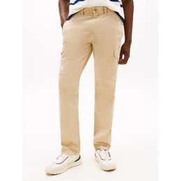 Tommy Hilfiger Herren Cargohose &raquo;DENTON LW TWILL&laquo; Straight Fit, Baumwolle gr&uuml;n 34, L&auml;nge 32