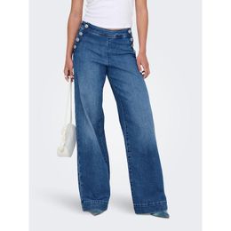 Only Damen Only High-waist-Jeans &raquo;ONLMADISON HW BUTTON WIDE DNM GEN769NOOS&laquo; blau 25, L&auml;nge 32