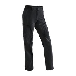 Maier Sports Damen Funktionshose &raquo;Nata&laquo; Damen Wanderhose, zipp-off Outdoor-Hose, 3 Taschen, Regular Fit schwarz 21, Kurzgr&ouml;&szlig;en
