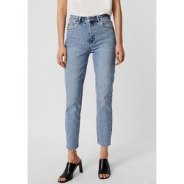 V&eacute;ro Moda Vero Moda Damen Straight-Jeans &raquo;VMBRENDA&laquo; mit leicht ausgefranstem Saum, stonewashed f&uuml;r einen Used-Look blau 30, L&auml;nge 32