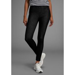Arizona Damen Jogg Pants &raquo;High Waist&laquo; extra-eng geschnitten, kn&ouml;chellange Beinform, hoher Bund schwarz 34, N-Gr