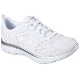 Skechers Damen Sneaker &raquo;SUMMITS-SUITED&laquo; Freizeitschuh, Trainingsschuh, Schn&uuml;rschuh mit weicher Polsterung silber 41