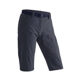 Maier Sports Damen Caprihose &raquo;Kluane&laquo; Damen Shorts, kurze Wanderhose, Outdoorhose mit 2 Taschen, Regular Fit blau 42, Normalgr&ouml;&szlig;en