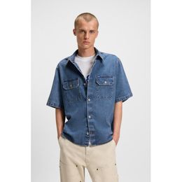 Hugo Blue Herren HUGO Blue Jeanshemd &raquo;Ekyno&laquo; in oversize Form blau L, N-Gr