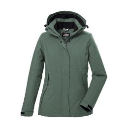 Killtec Damen Outdoorjacke &raquo;KOW 37 WMN JCKT&laquo; Wasserdichte Damen Funktionsjacke mit abnehmbarer Kapuze gr&uuml;n 44