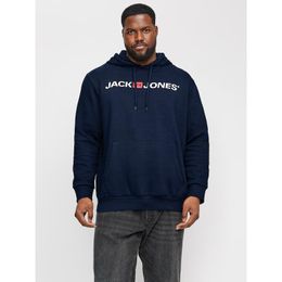 Jack & Jones PlusSize Jack & Jones Plussize Herren Jack & Jones PlusSize Kapuzensweatshirt &raquo;JJECORP OLD LOGO SWEAT HOOD NOOS PLS&laquo;, mit Logo Print blau 4XL