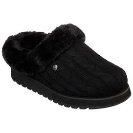 Skechers Damen Pantoffel &raquo;KEEPSAKES - ICE ANGEL&laquo; Hausschuh in Strick-Optik schwarz 36