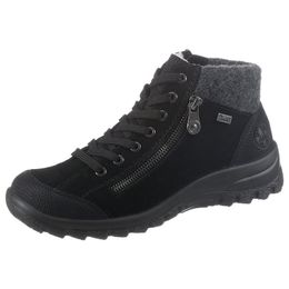 Rieker Damen Winterboots , Outdoorboots, Winterstiefelette mit Filz-Schaftabschluss, TEX schwarz 40