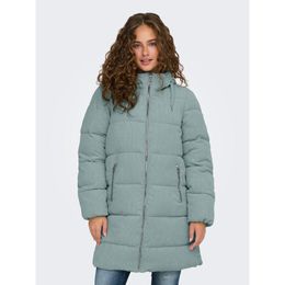 Only Damen Only Steppjacke &raquo;ONLDOLLY LONG CORDUROY PUFFER OTW&laquo; mit Kapuze aus feinem Cordmaterial S