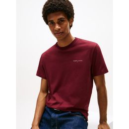 Tommy Jeans Herren T-Shirt &raquo;TJM SLIM LINEAR CHEST TEE EXT&laquo; Mit Rundhalsausschnitt rot S