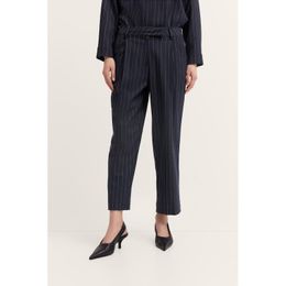 Bugatti Damen Bugatti Bundfaltenhose &raquo;elegant&laquo; mit Nadelstreifen und Stretch blau 34, Normalgr&ouml;&szlig;en