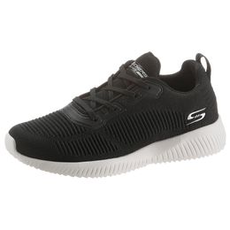 Skechers Damen Sneaker &raquo;Bobs Squad - Tough Talk&laquo; Freizeitschuh, Halbschuh, Schn&uuml;rschuh mit Skech-Knit schwarz-wei&szlig; 39