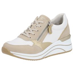 Remonte Damen Keilsneaker , Freizeitschuh, Halbschuh, Schn&uuml;rschuh, vegane Verarbeitung beige 42