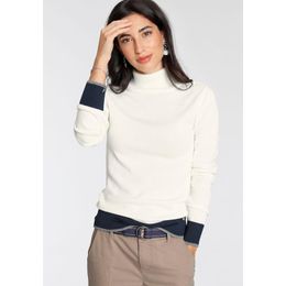 AJC Damen AJC Rollkragenpullover in enger Form mit Farbkontrasten bunt 32/34 (XS)
