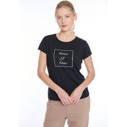 ZABAIONE Damen ZABAIONE T-Shirt &raquo;Au44tumn&laquo; mit Glitzernieten schwarz M
