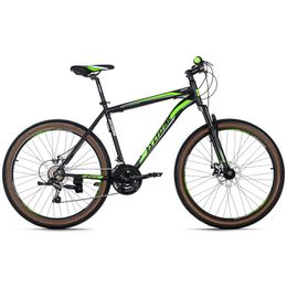 KS-Cycling KS Cycling Mountainbike &raquo;Hardtail 26" Catappa schwarz-gr&uuml;n 21 G&auml;nge&laquo; 21 Gang Kettenschaltung Mountainbike