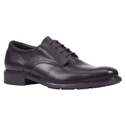 Geox Herren Schn&uuml;rschuh Business Schuh, Anzugschuh mit Blockabsatz schwarz 41,5