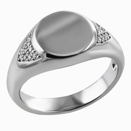 Firetti Siegelring &raquo;Schmuck Geschenk Silber 925 Damenring Fingerring Ring Kreis rund&laquo; mit Zirkonia (synth.)