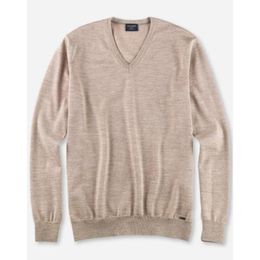 OLYMP Herren OLYMP V-Ausschnitt-Pullover &raquo;OLYMP Strick Casual&laquo; klassischer Strickpullover beige L