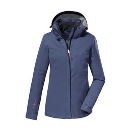 Killtec Damen Outdoorjacke &raquo;KOS 133 KG WMN JCKT&laquo; wasserdichte Funktionsjacke in Kurzgr&ouml;&szlig;e: verk&uuml;rzte &Auml;rmel u Rumpf blau 18