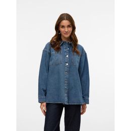 V&eacute;ro Moda Vero Moda Damen Jeansbluse &raquo;VMJENNIE LS OVERSIZE DENIM SHIRT GA NOOS&laquo; blau XS